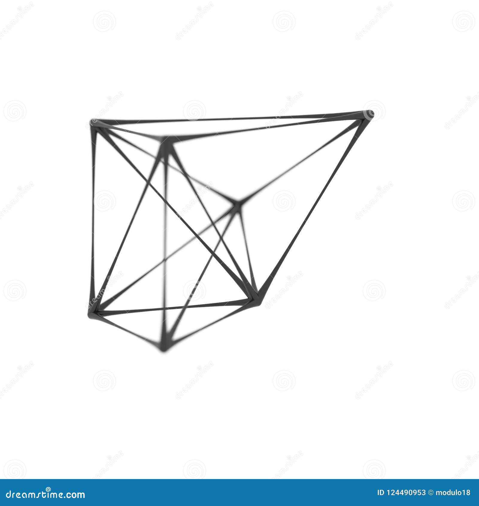 Wire Polygon Network On White Background Stock Photography ...
