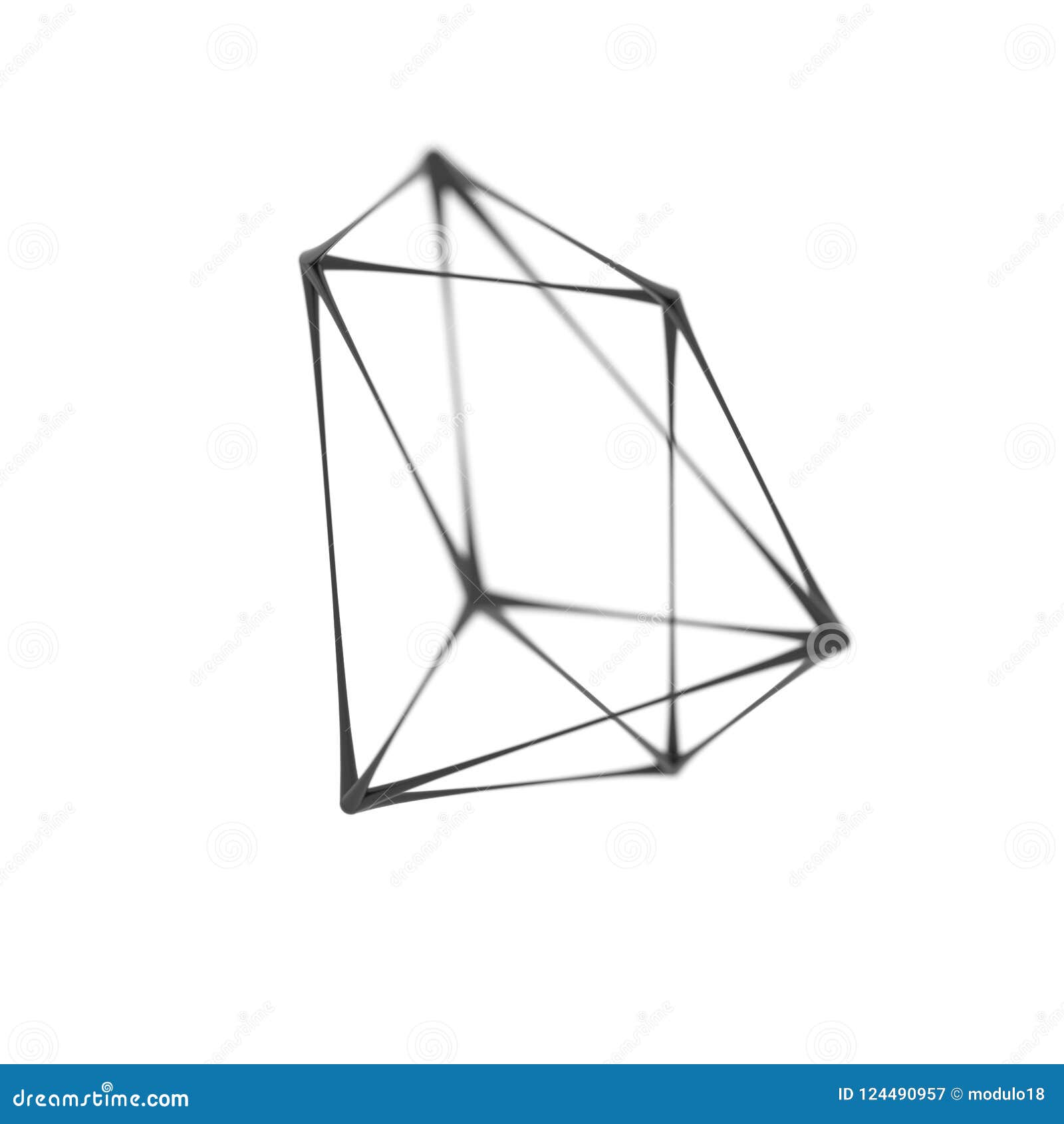 Wire Polygon Network on White Background Stock Illustration ...