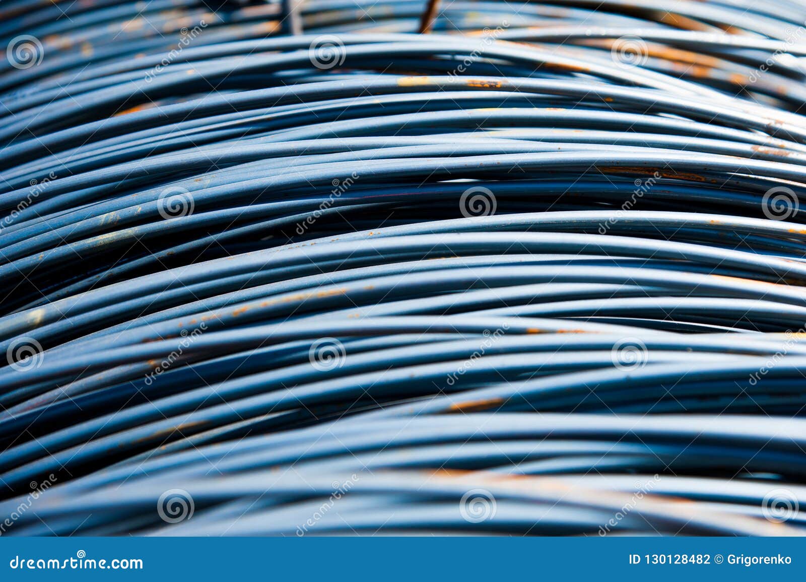 Wire production plant stock photo. Image of steel, wires - 130128482