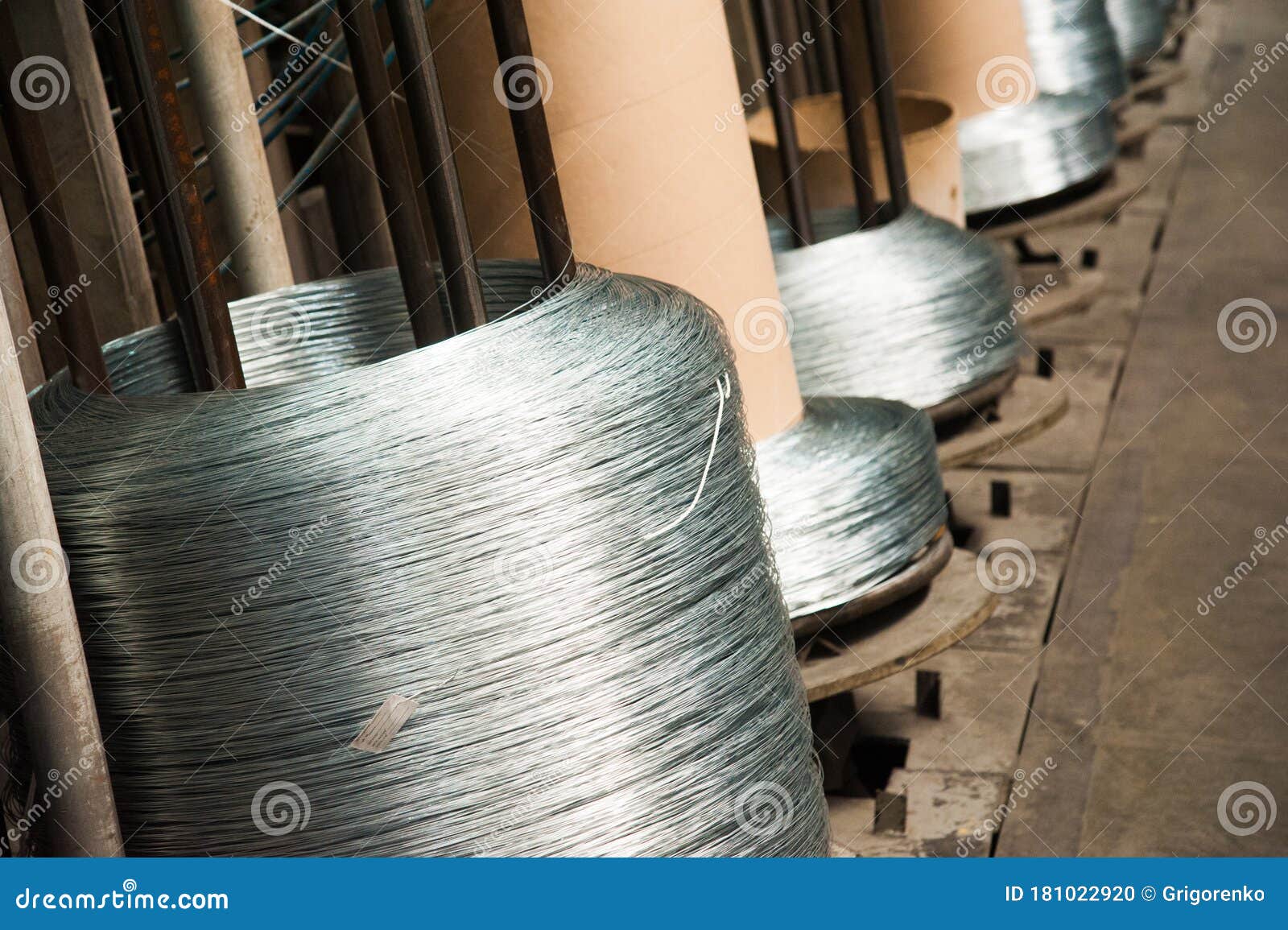 Wire production plant stock photo. Image of industry - 181022920