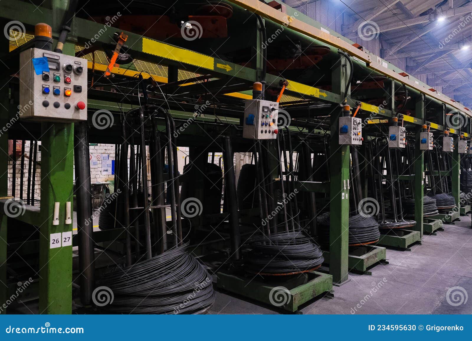 Wire production plant stock photo. Image of manufacture - 234595630