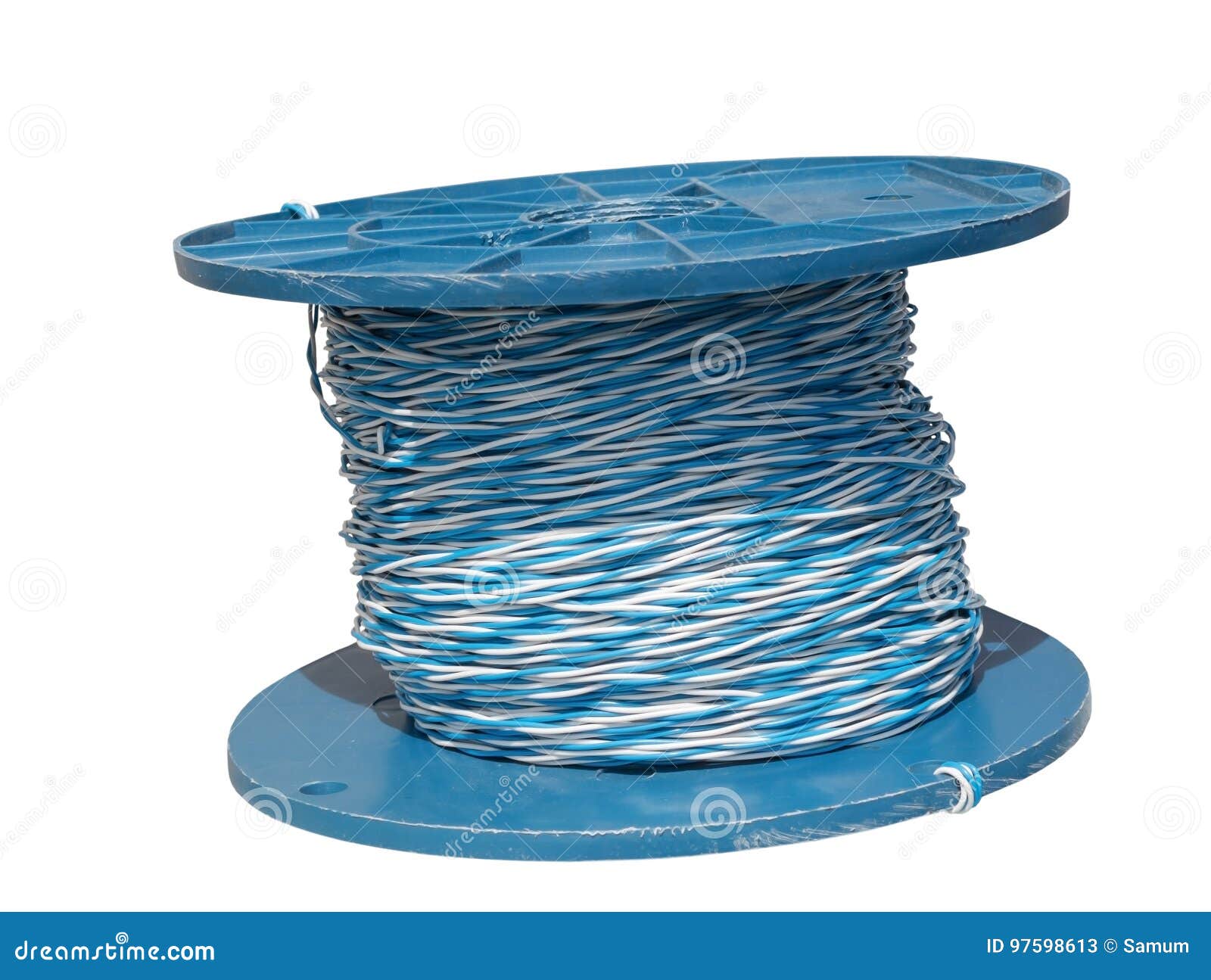 Wire on reel stock image. Image of industrial, spool - 97598613