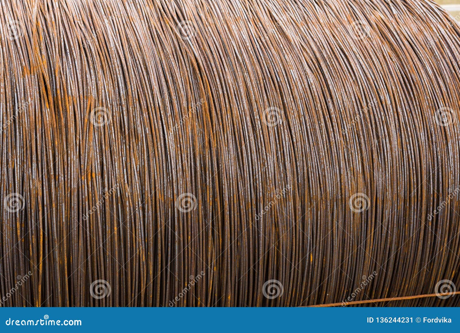 Wire rod in coil, stock image. Image of technology, closeup - 136244231