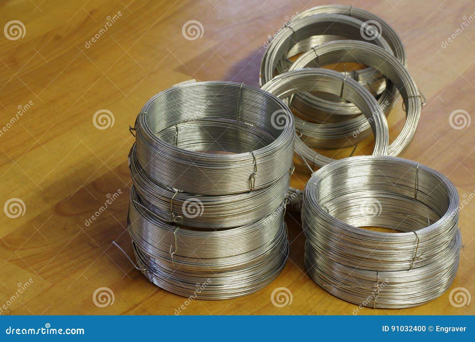 Wire rolls new stock photo. Image of rolled, steel, rolls - 91032400