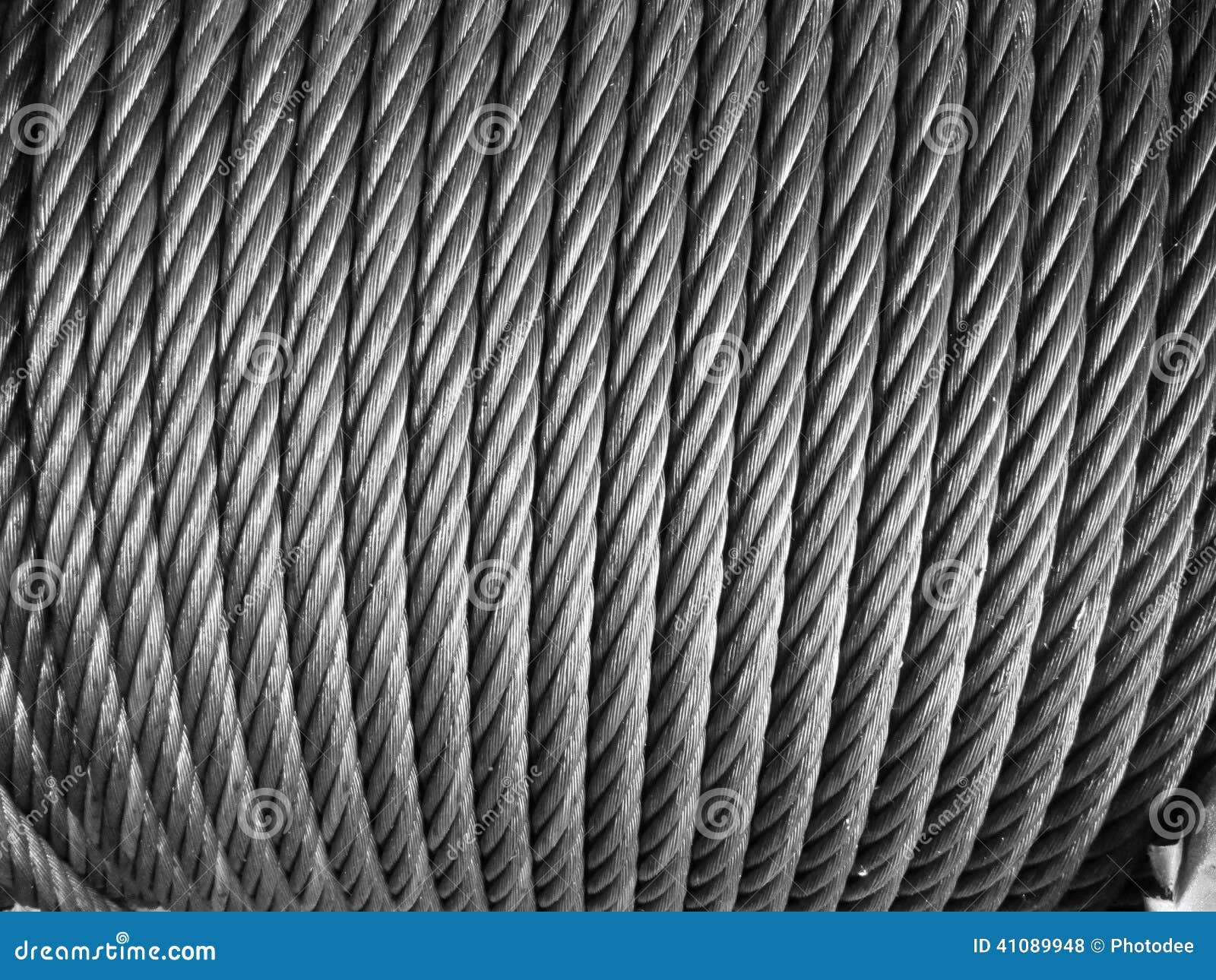 Wire rope cable stock photo. Image of silver, close, ring - 41089948