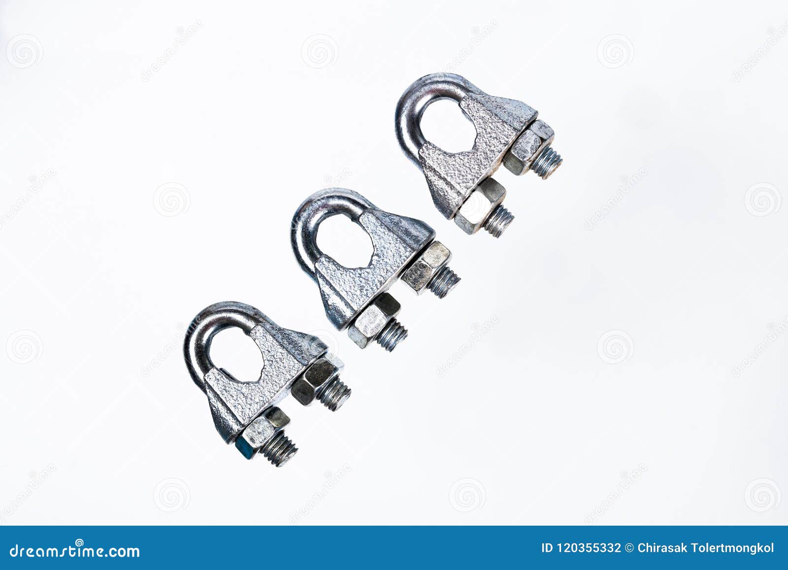 Wire Rope with a Lock Wire Rope on a White Background Stock Photo ...