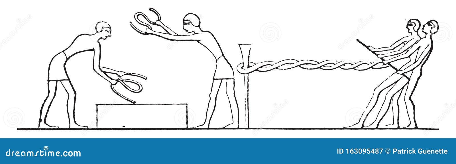 The Wire Rope Set, Vintage Engraving Stock Vector - Illustration of ...