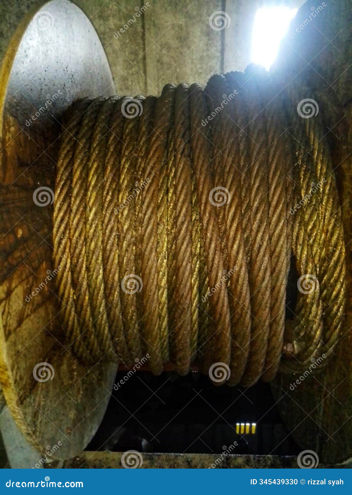 Wire Rope Sling or Cable Sling Roll Stock Photo - Image of roll, wire ...