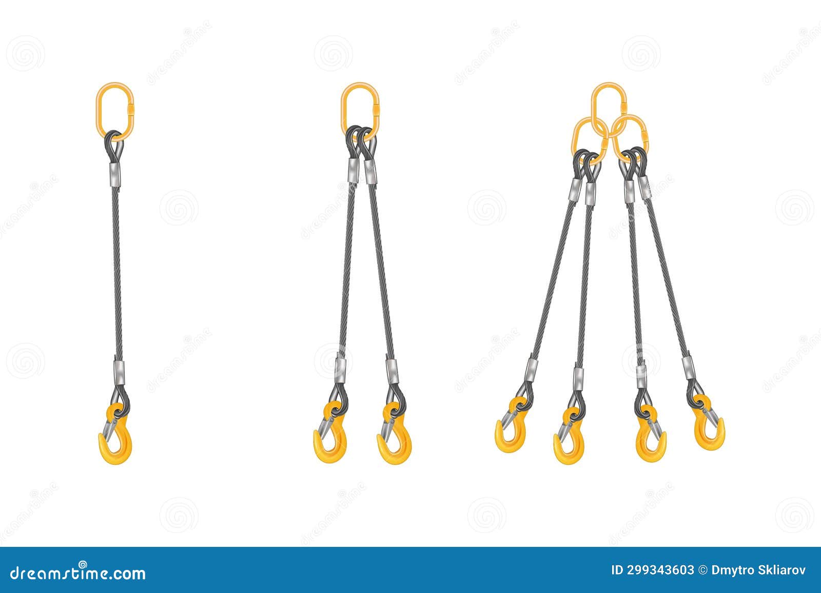 Wire Rope Sling for Lifting Heavy Load Stock Vector - Illustration of ...
