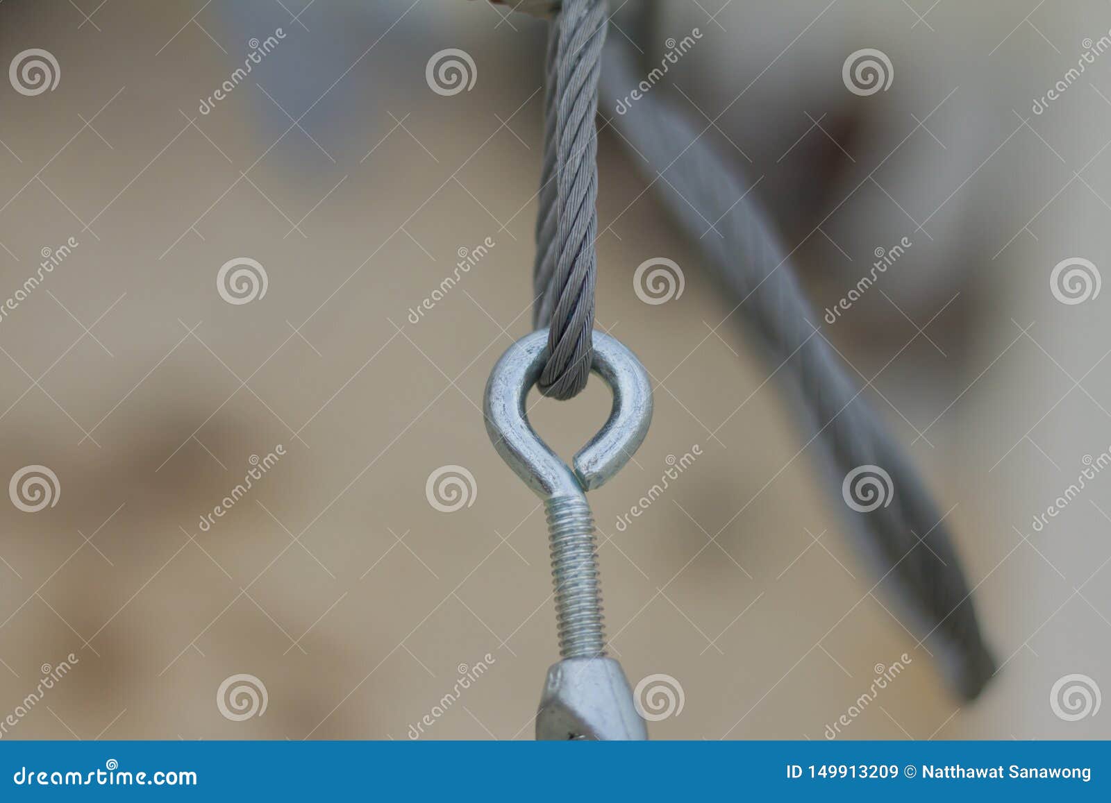 Wire Rope. Steel Cable when Installing the Structures Outdoor Stock ...