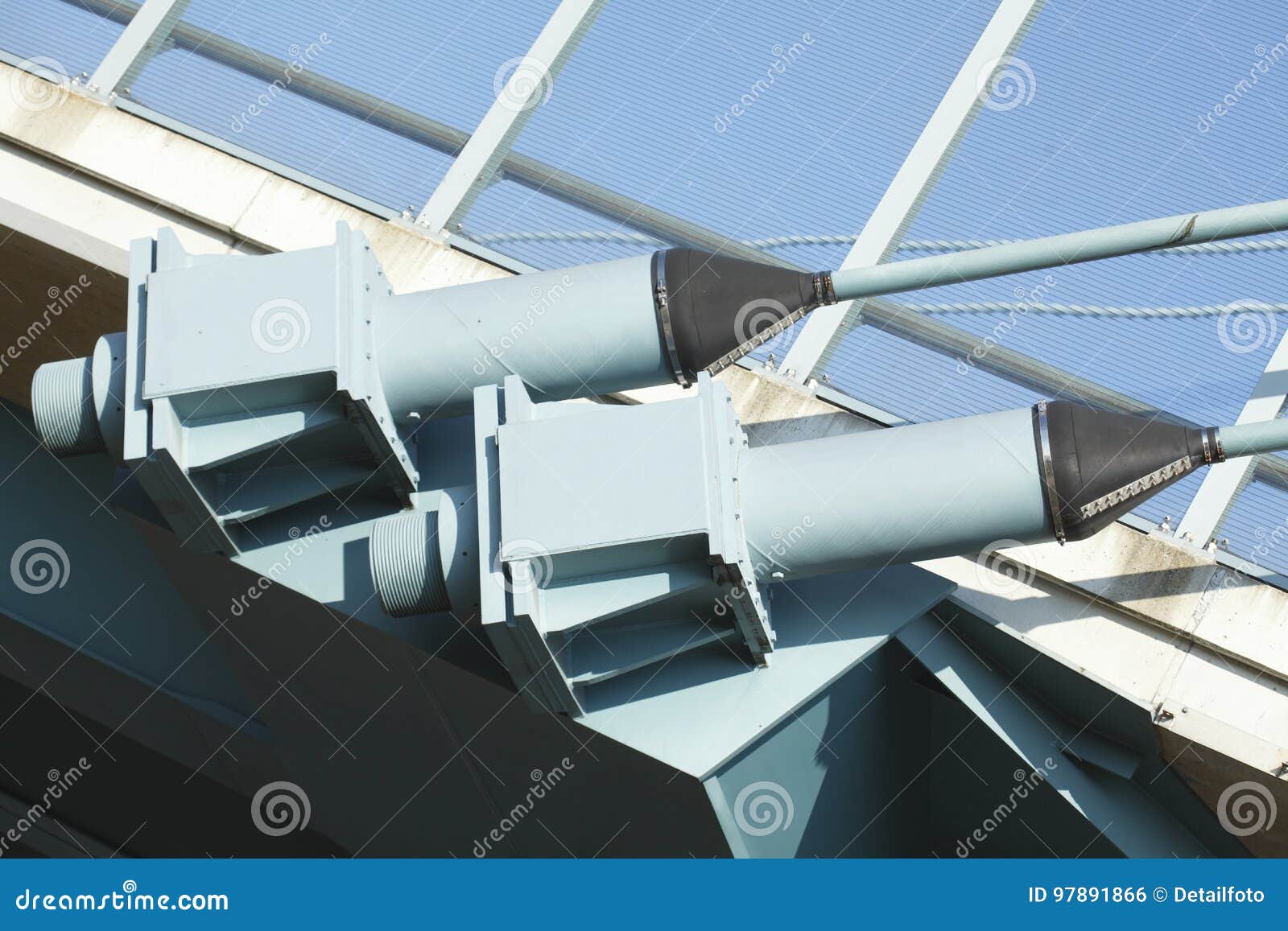 Wire Ropes Lying Stretched With Wire Rope Clamps On A Welded And Rusted ...