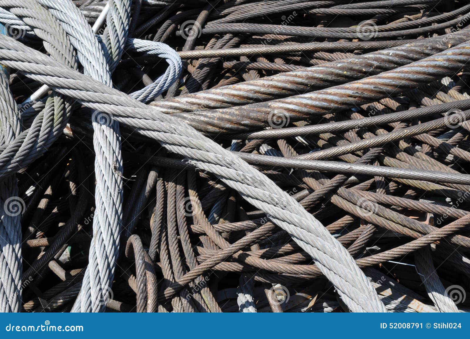 Wire ropes stock image. Image of recycling, wire, hard - 52008791