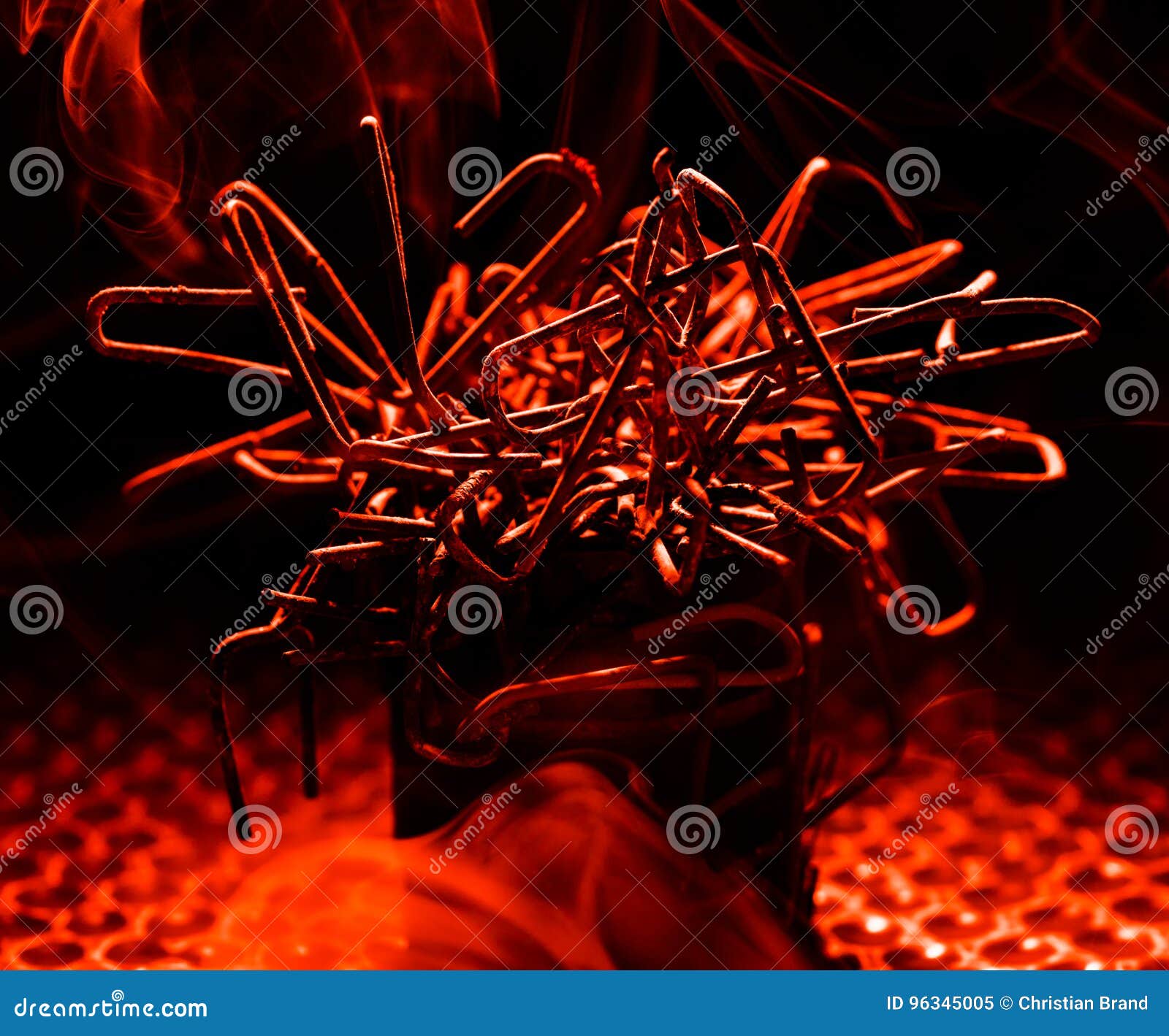 Wire and smoke stock image. Image of smoke, metal, backlight - 96345005