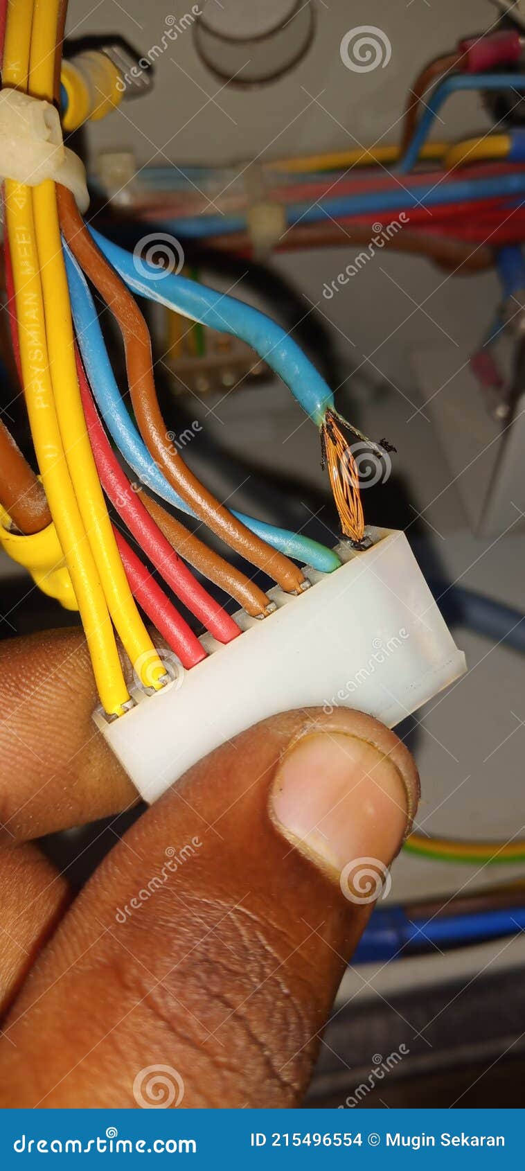 Wire Socket Burn and Lose Connection Stock Photo - Image of finger ...