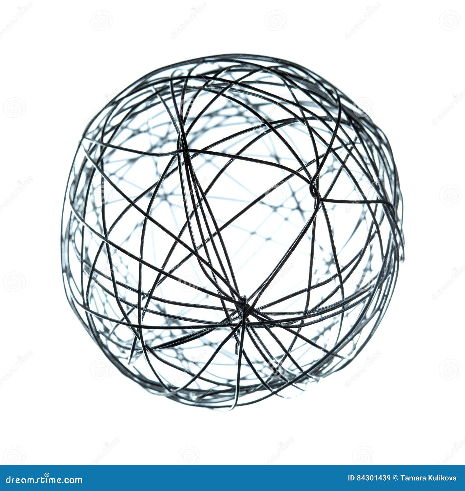 Wire Sphere Decoration Isolated Stock Image - Image of beautiful, back ...