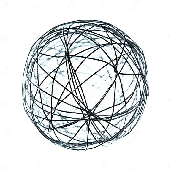 Wire Sphere Decoration Isolated Stock Image - Image of beautiful, back ...