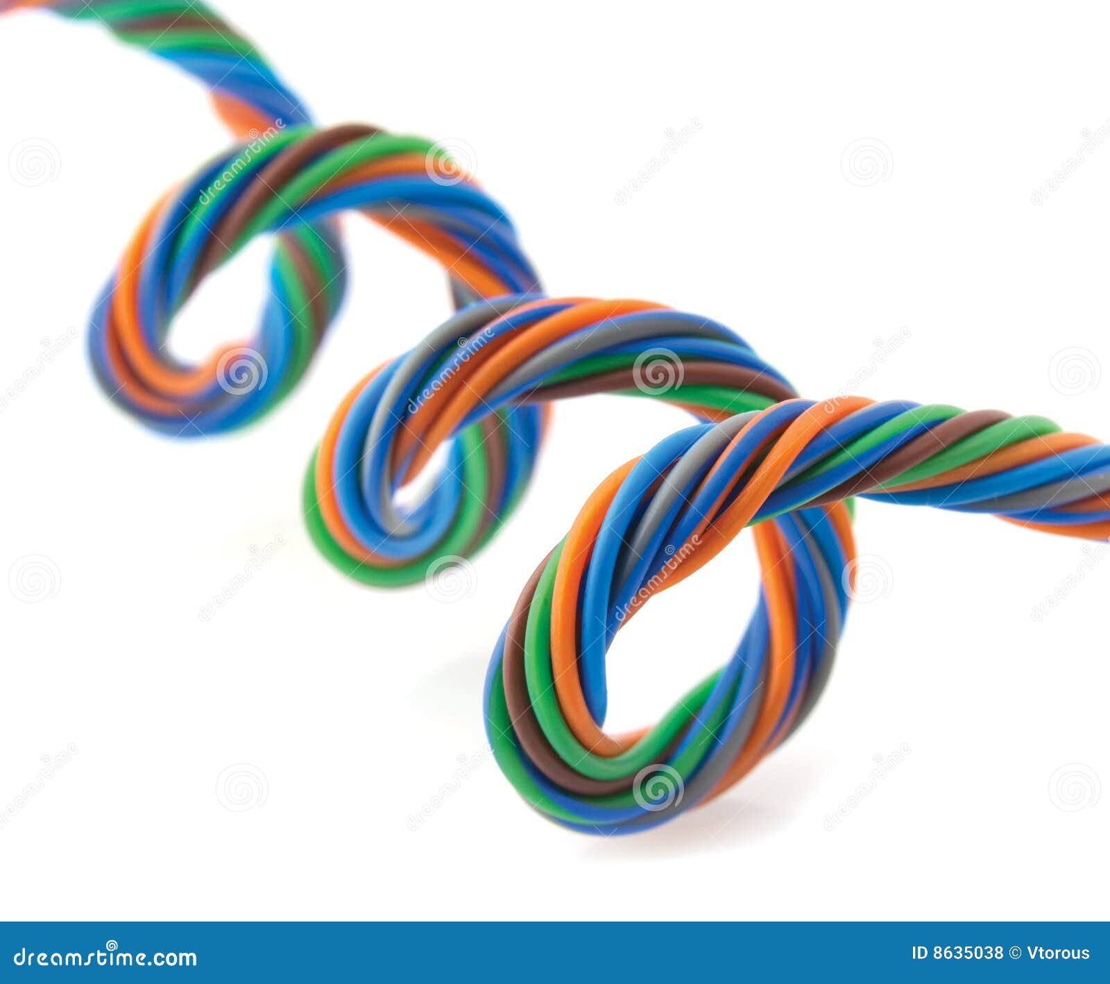 Wire spiral stock photo. Image of cord, closeup, connect - 8635038