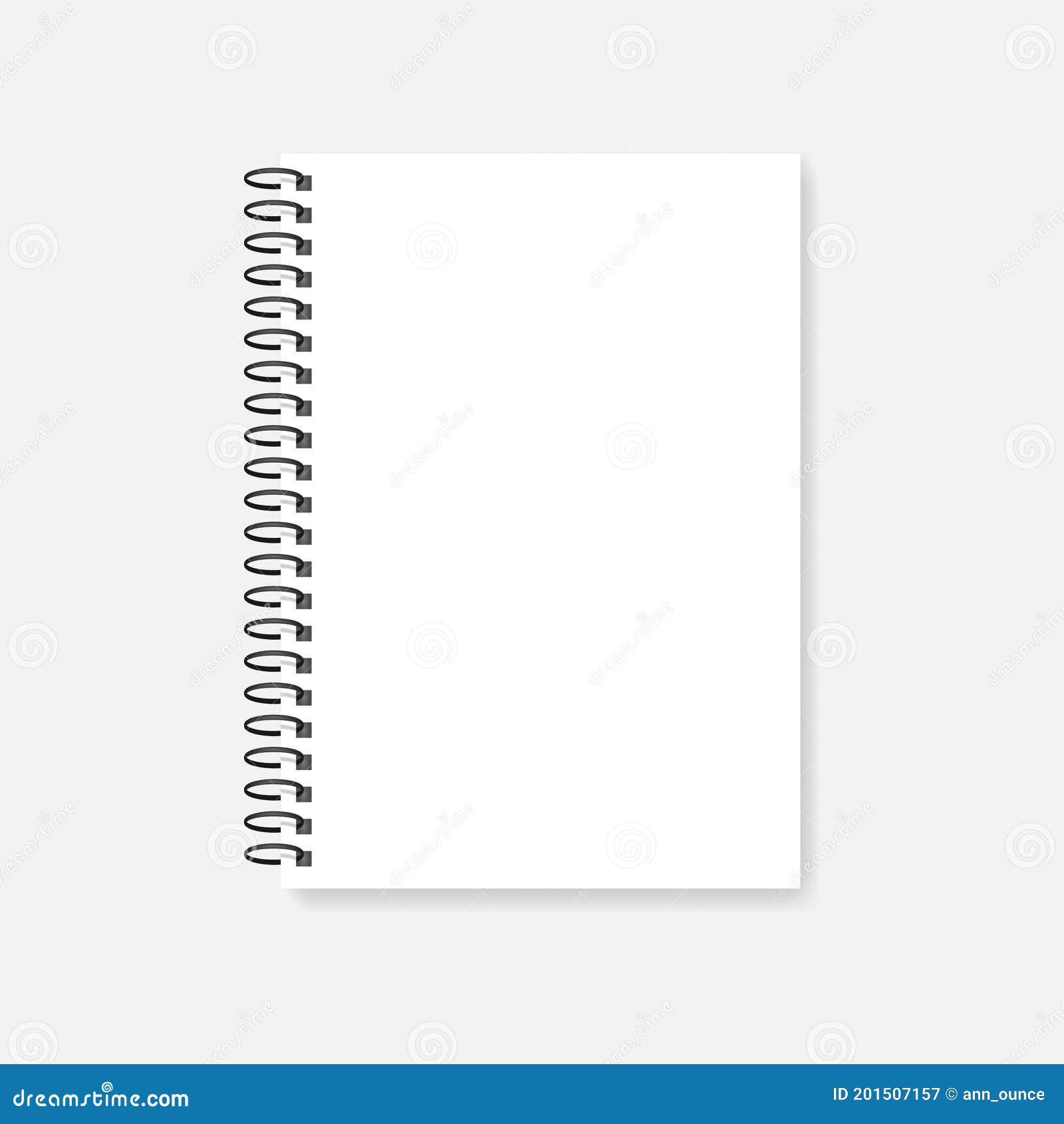 Wire Spiral A4 Diary Blank Cover - Ring Bound Notebook, Vector Mock-up ... Wire Spiral A4 Diary Blank Cover - Ring Bound Notebook, Vector Mock-up ...
