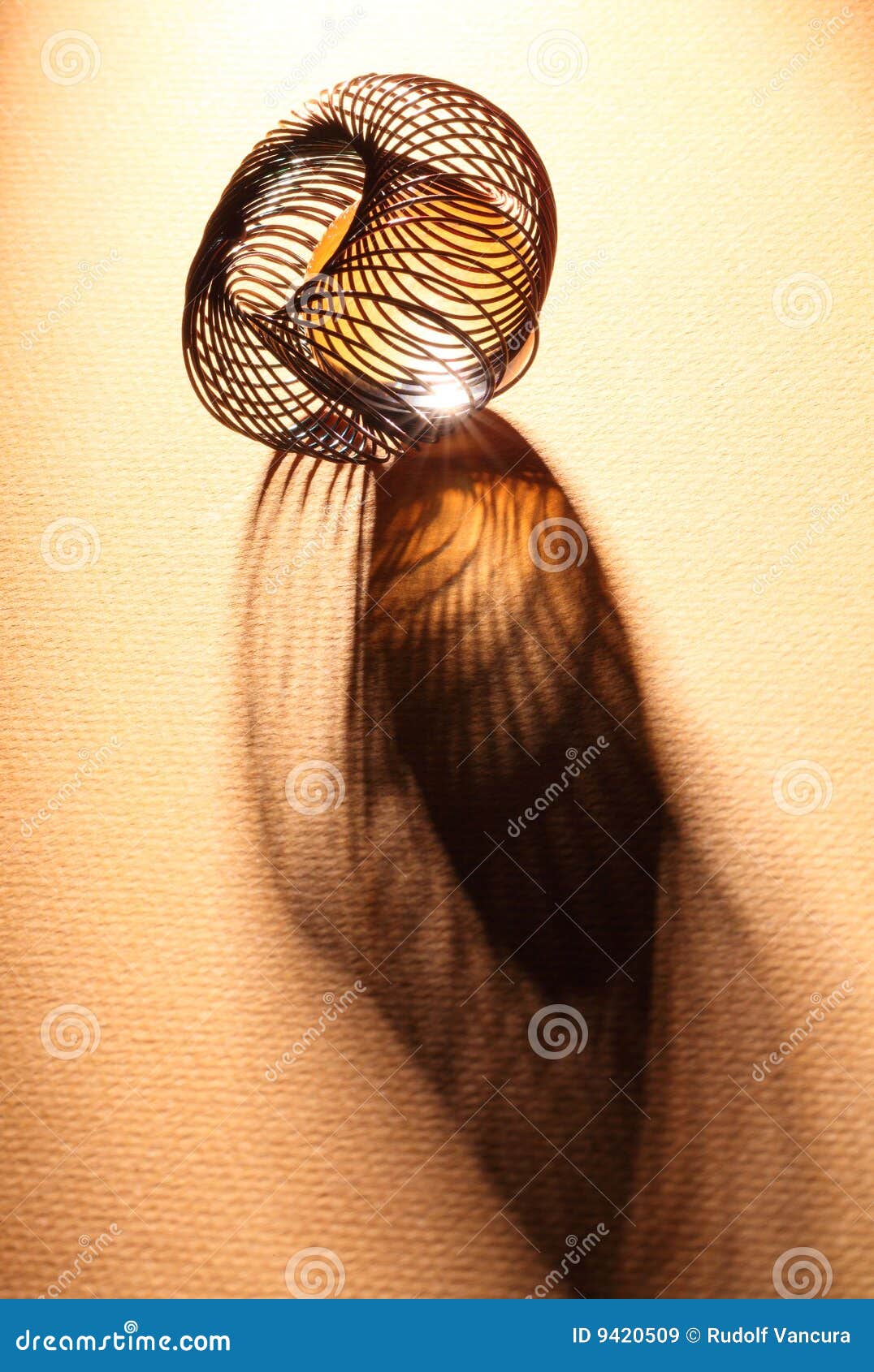 Wire Spiral with Glass Ball Stock Image - Image of shaped, wrapped: 9420509