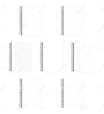 A4 Wire Spiral Notebook Set Isolated on White Vector Mock-up Stock ...