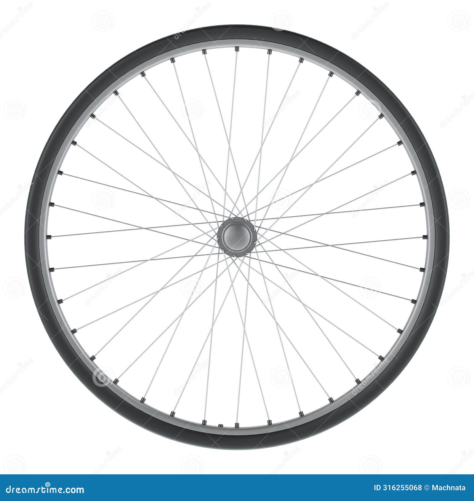 Wire-spoked Wheel, 3D Rendering Stock Illustration - Illustration of ...