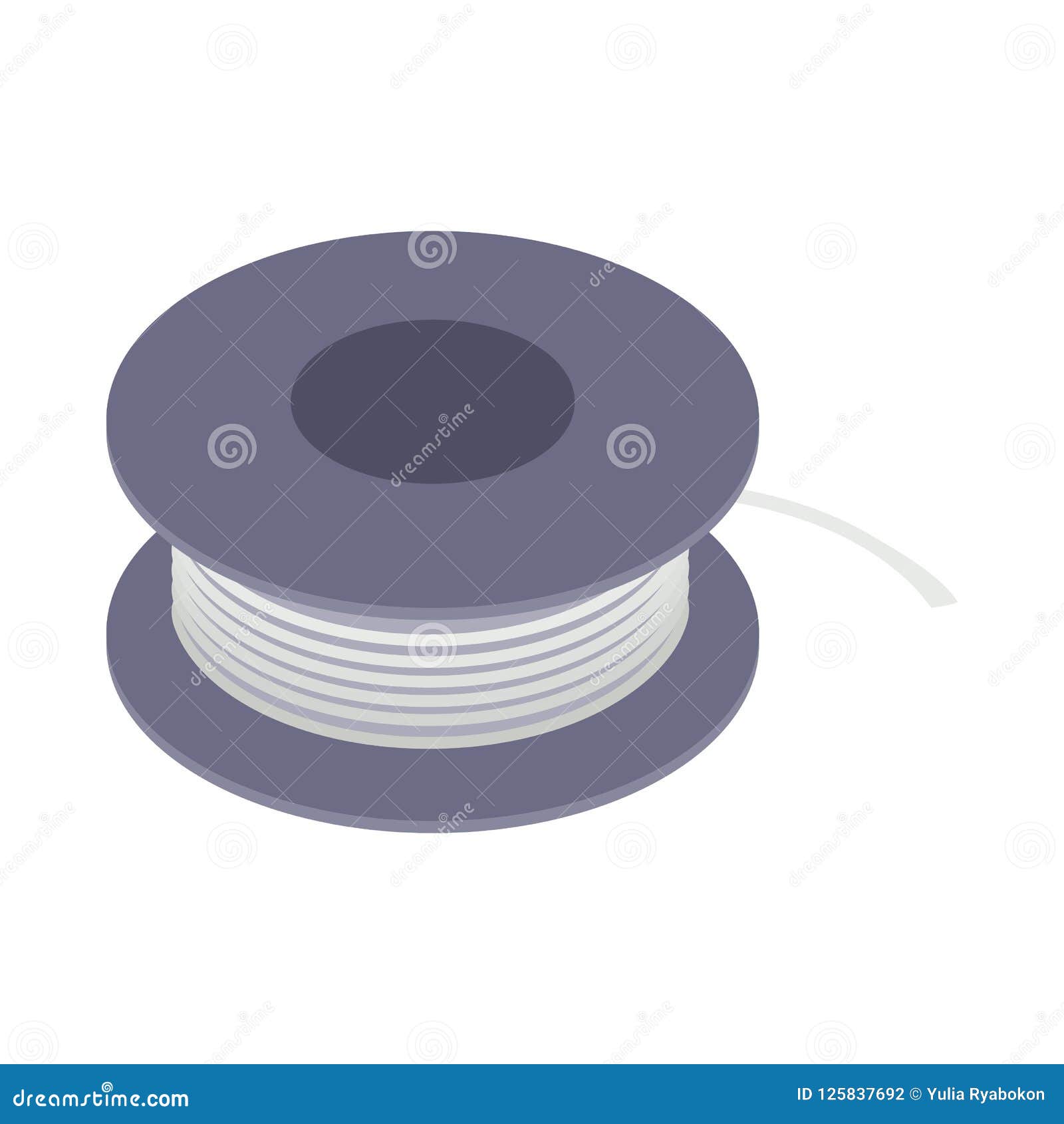 Wire Spool Icon, Isometric 3d Style Stock Illustration - Illustration ...