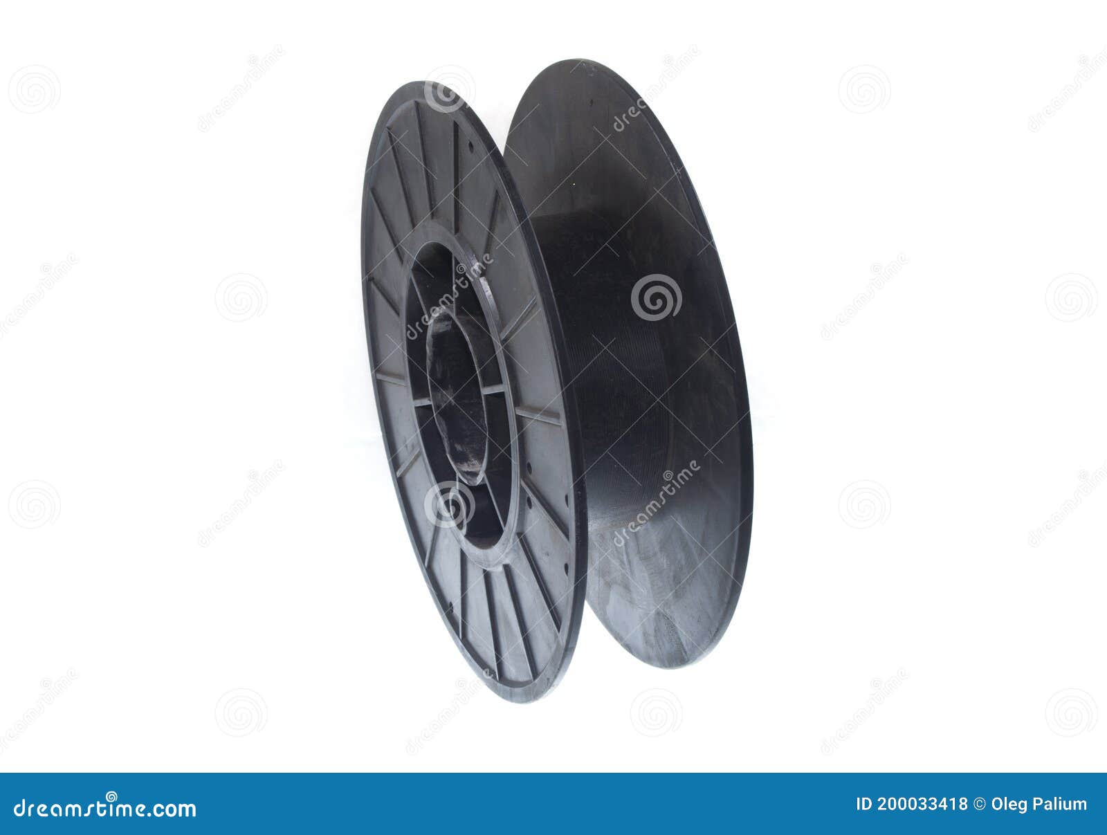 Wire Spool Isolated on White Background Stock Photo - Image of object ...
