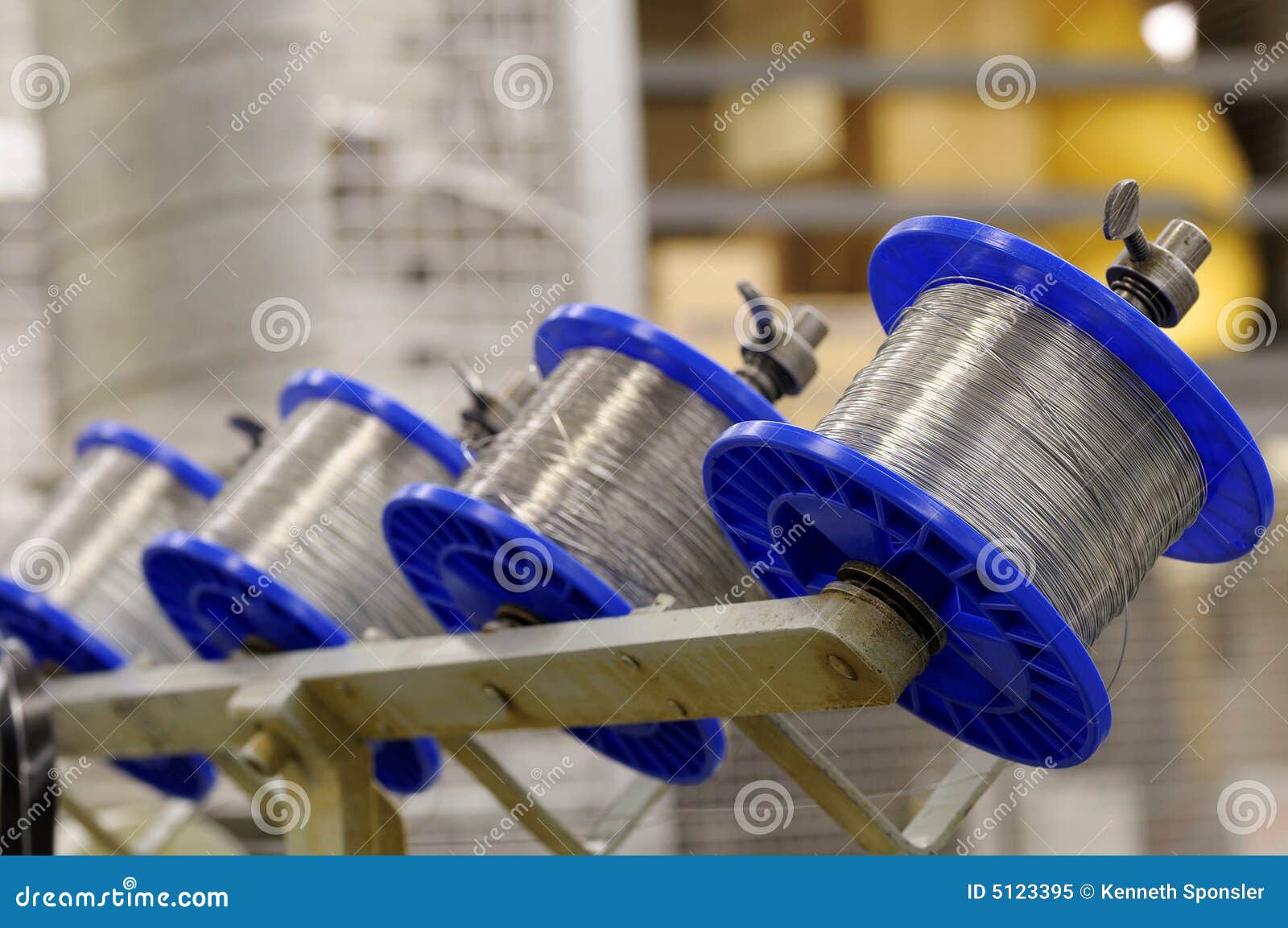Wire spools stock image. Image of production, bindery - 5123395