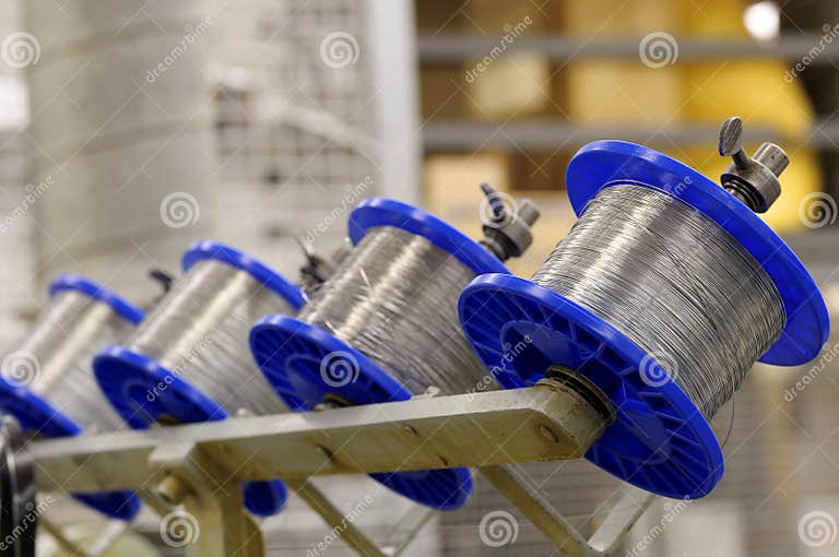 Wire spools stock image. Image of production, bindery - 5123395