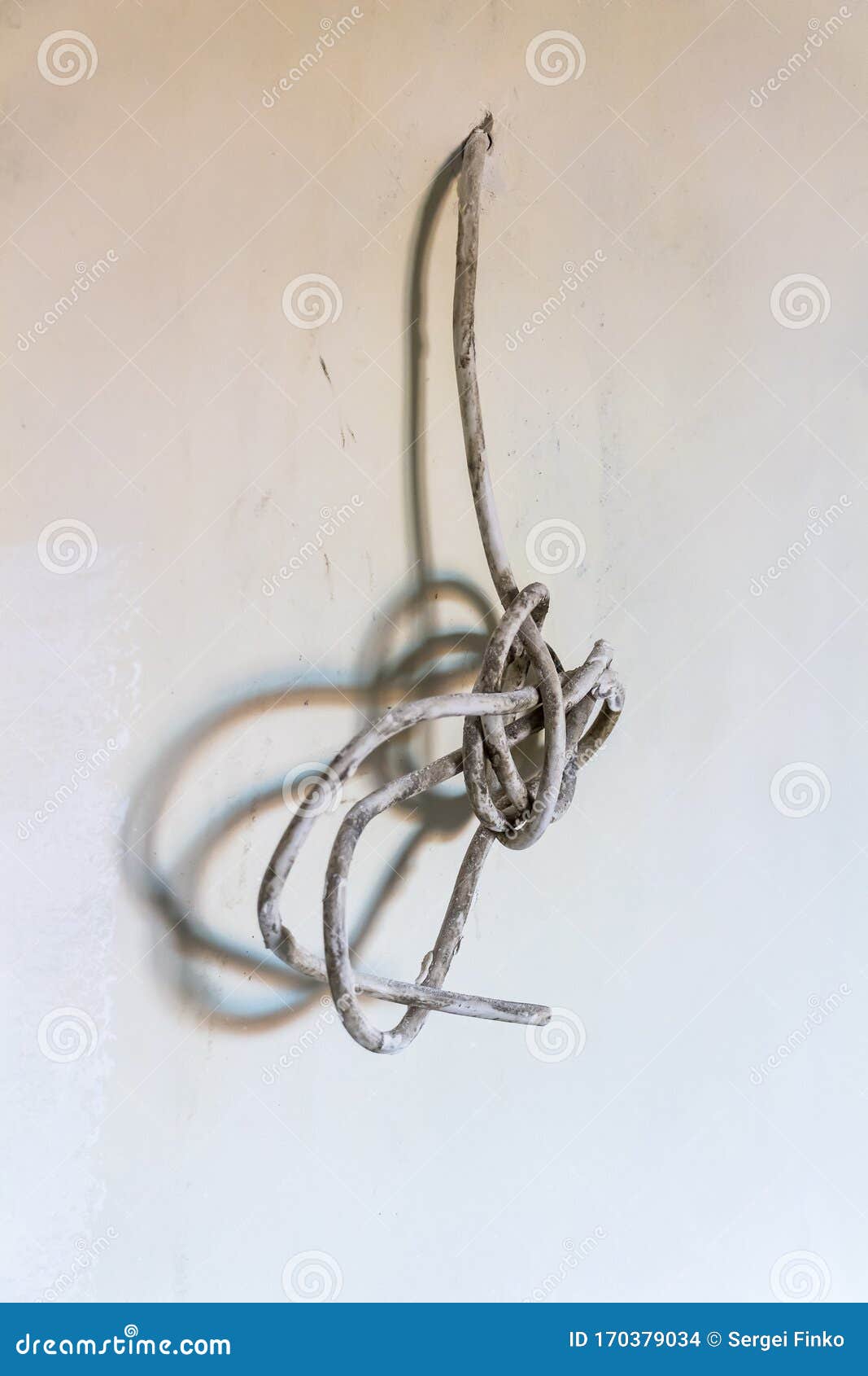 Wire from the wall stock photo. Image of electrical - 170379034