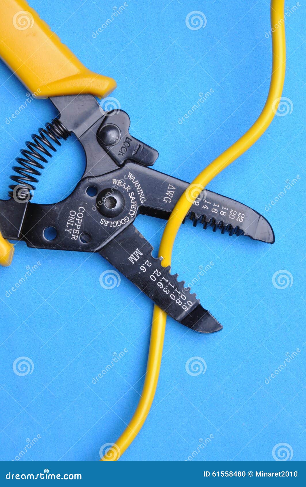 Wire Stripper, Insulation Tape and Cable Stock Photo - Image of ...