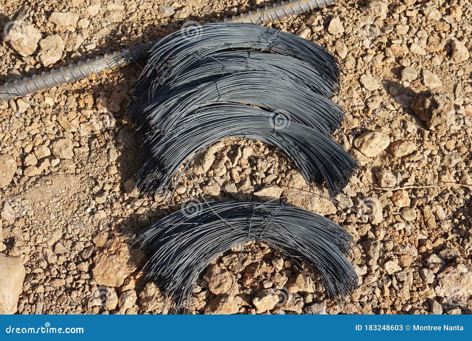Wire for Structural Work in the Building Construction Site Stock Image ...