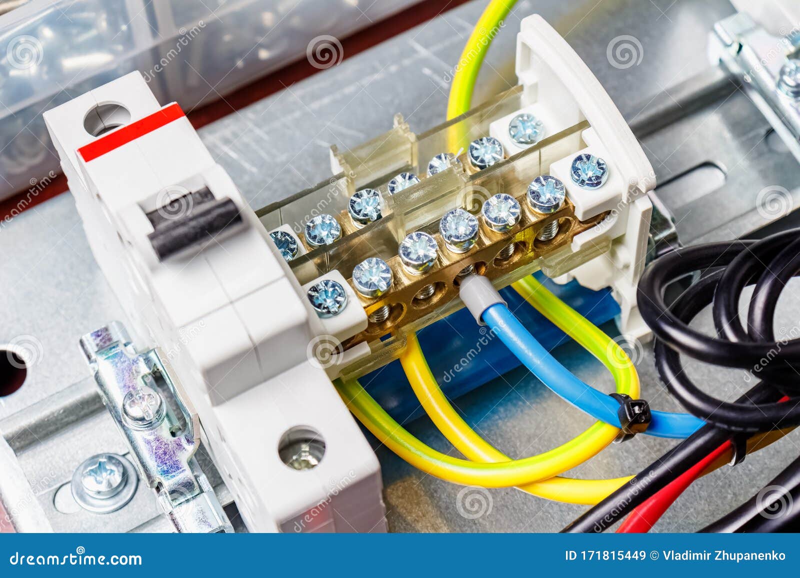 Wire Terminal and Automatic Circuit Breaker with Connected Colored ...