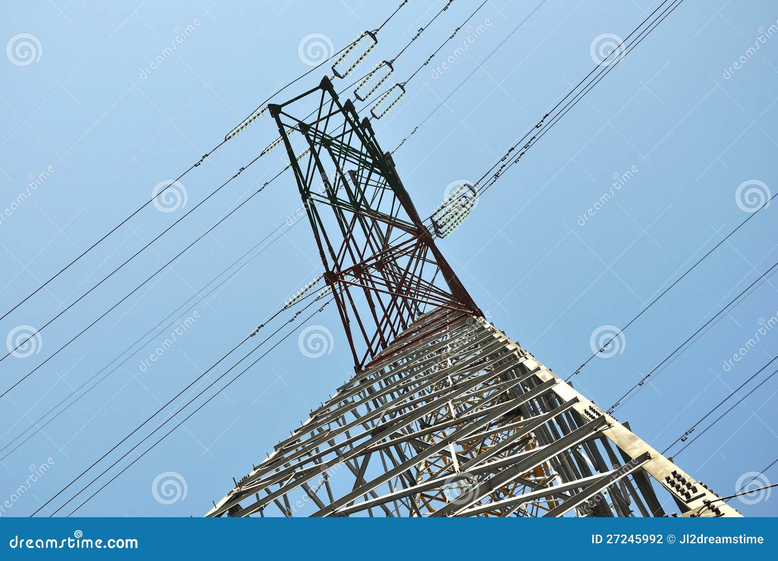 Wire tower stock photo. Image of wire, line, grid, pylons - 27245992