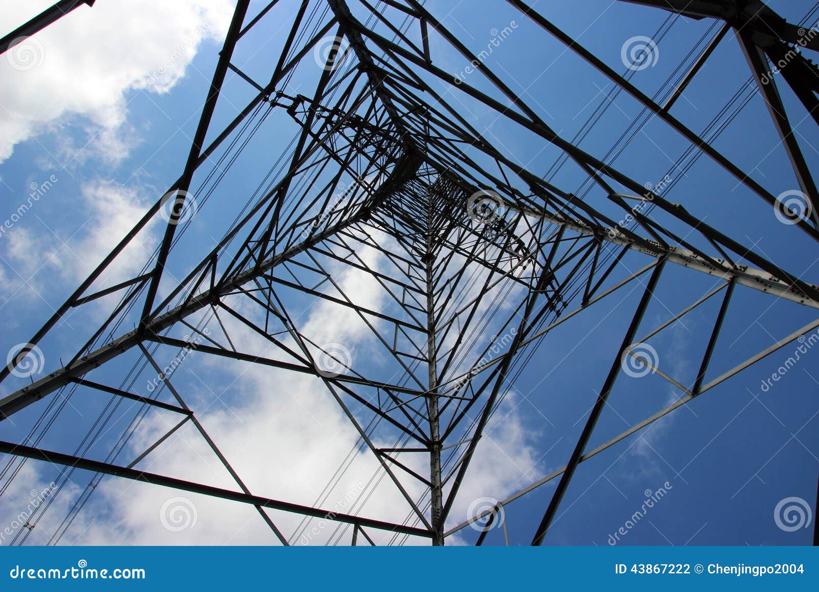 Wire and tower stock photo. Image of dimensional, blue - 43867222