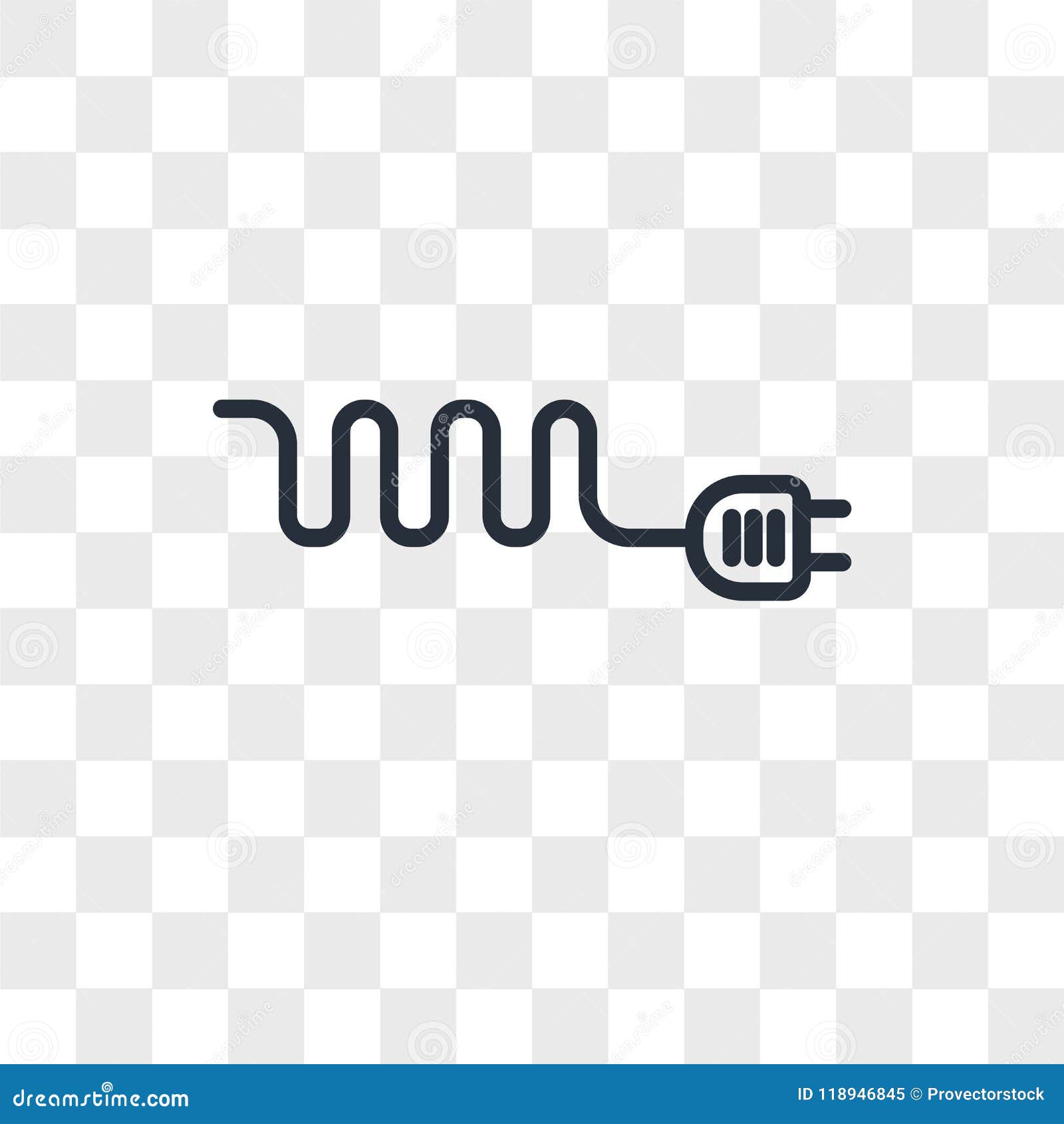Wire Vector Icon Isolated on Transparent Background, Wire Logo Design ...