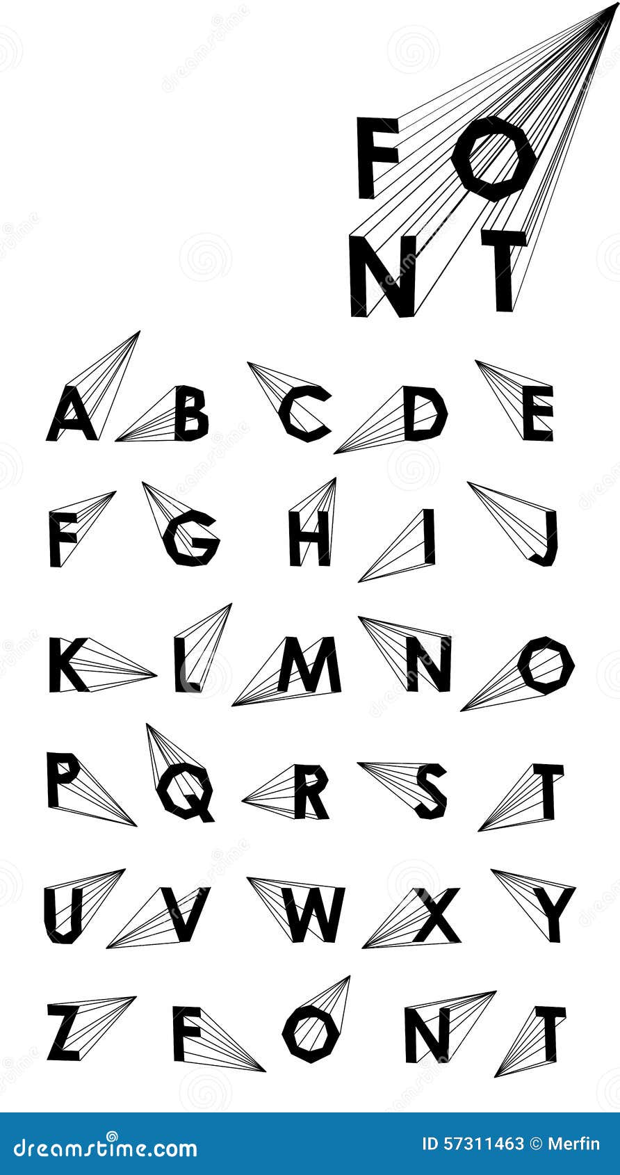 Wire Vector Low Poly Alphabet Font with Shadow Stock Vector ...