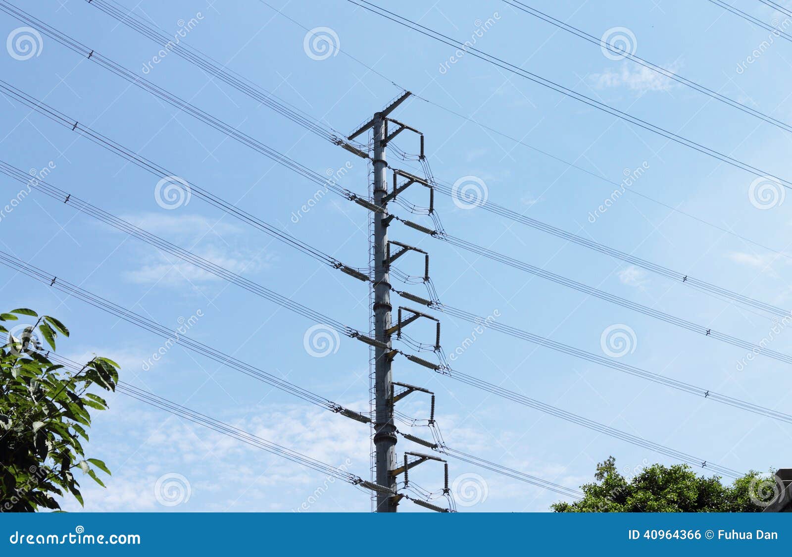 Wire stock photo. Image of sunny, high, line, cloud, branch - 40964366