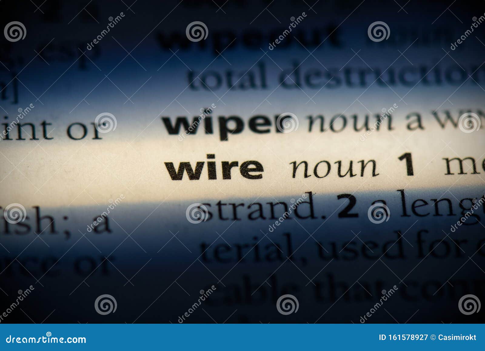 Wire stock image. Image of thesaurus, isolated, word - 161578927