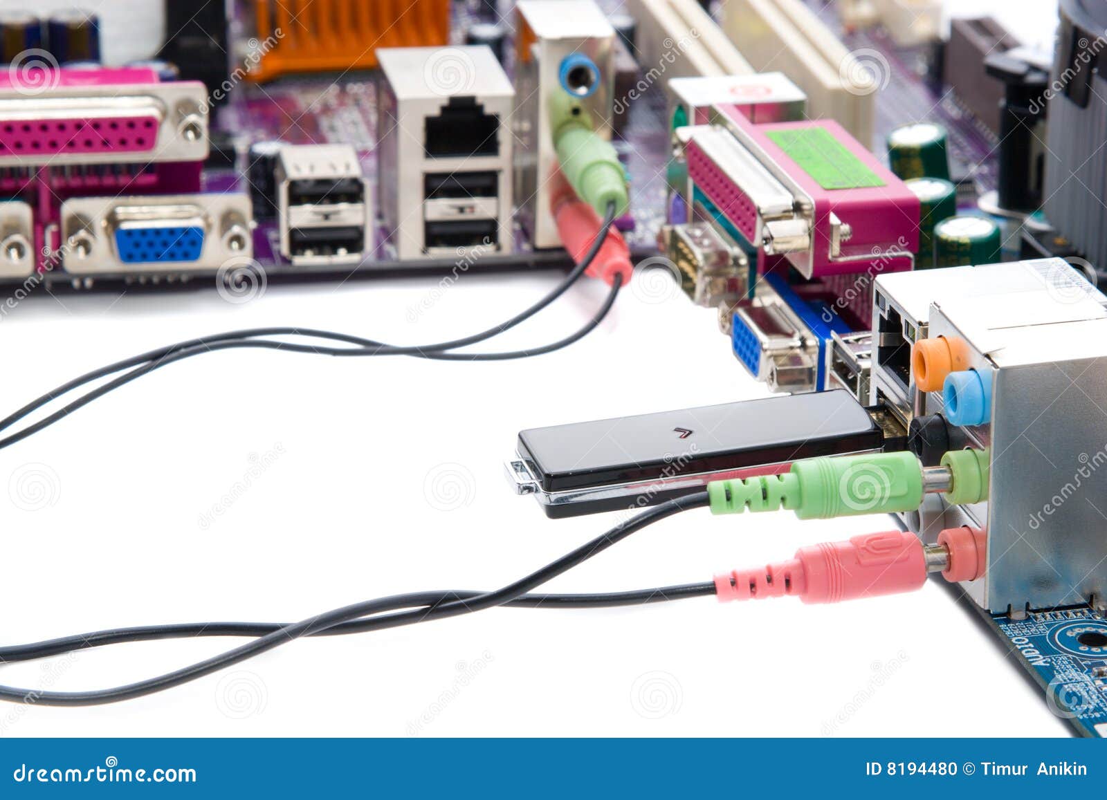 Wired Computer Media Hardware Stock Photo - Image of communication ...