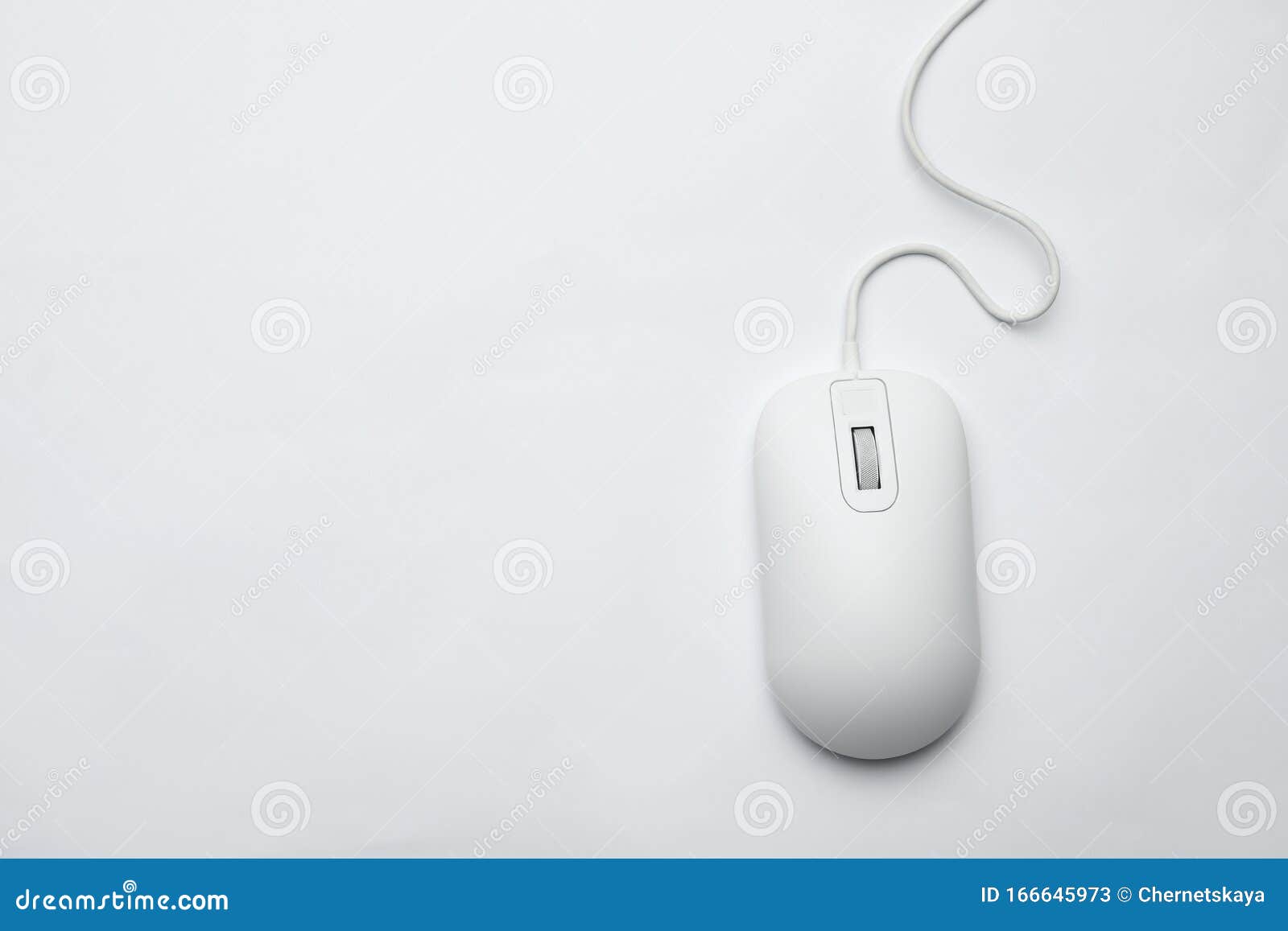 Wired Computer Mouse on White Stock Image - Image of connection ...