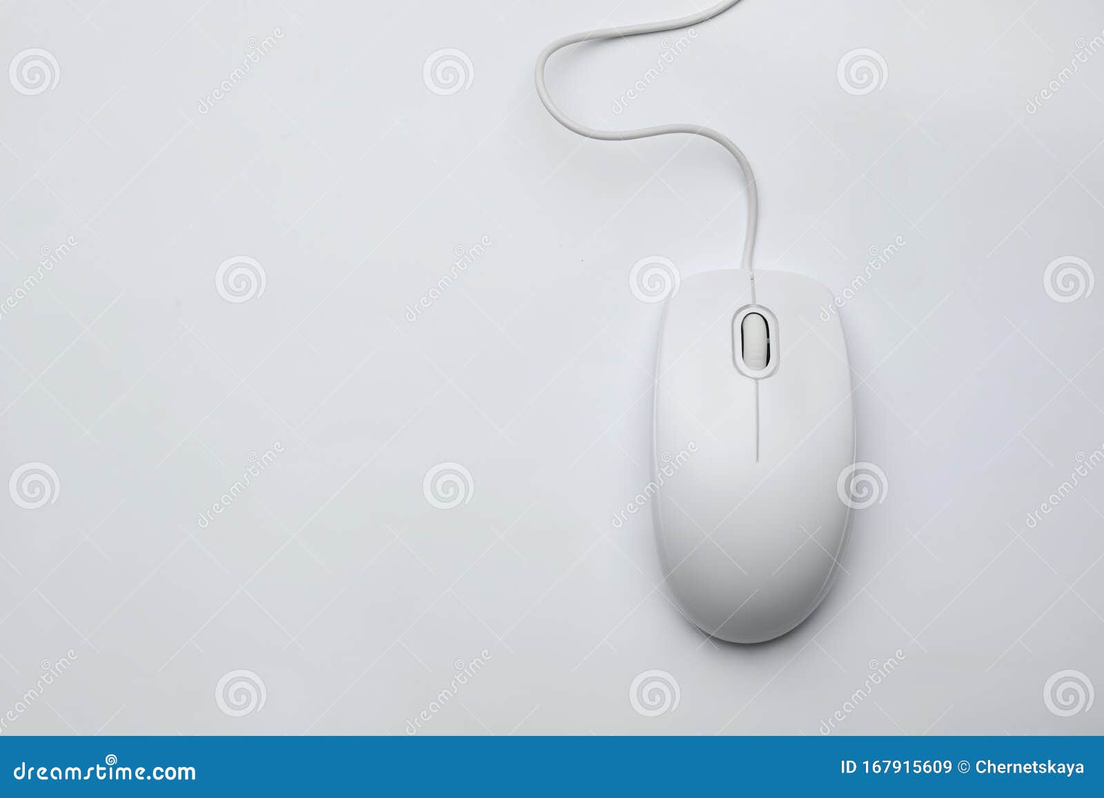 Wired Computer Mouse Isolated on White Stock Image - Image of isolated ...