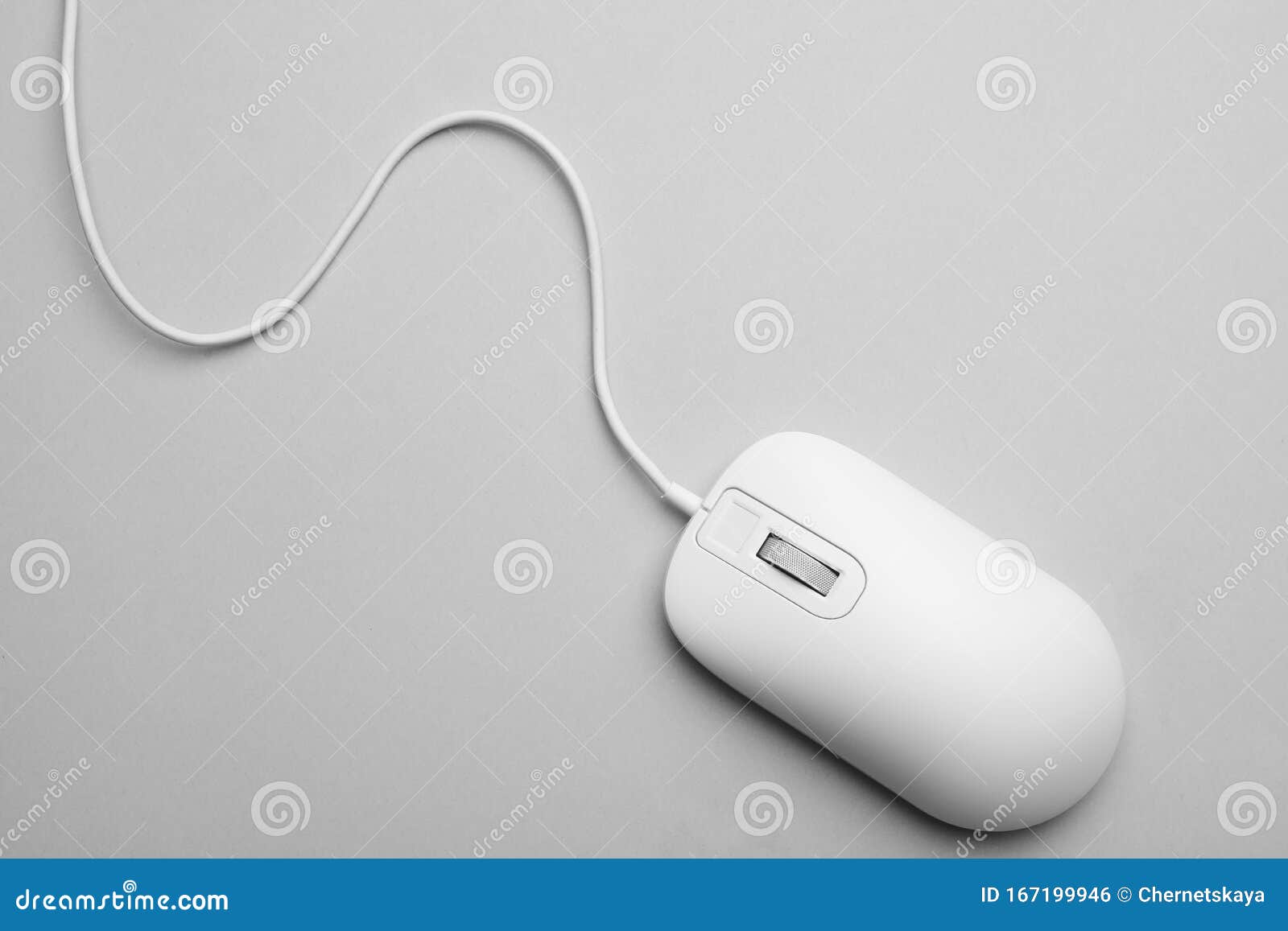 Wired Computer Mouse on Light Grey Background Stock Photo - Image of ...