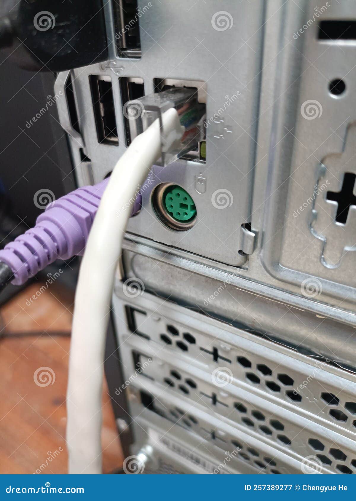 A Wired Connection To the Internet, a Socket for a Desktop Computer ...