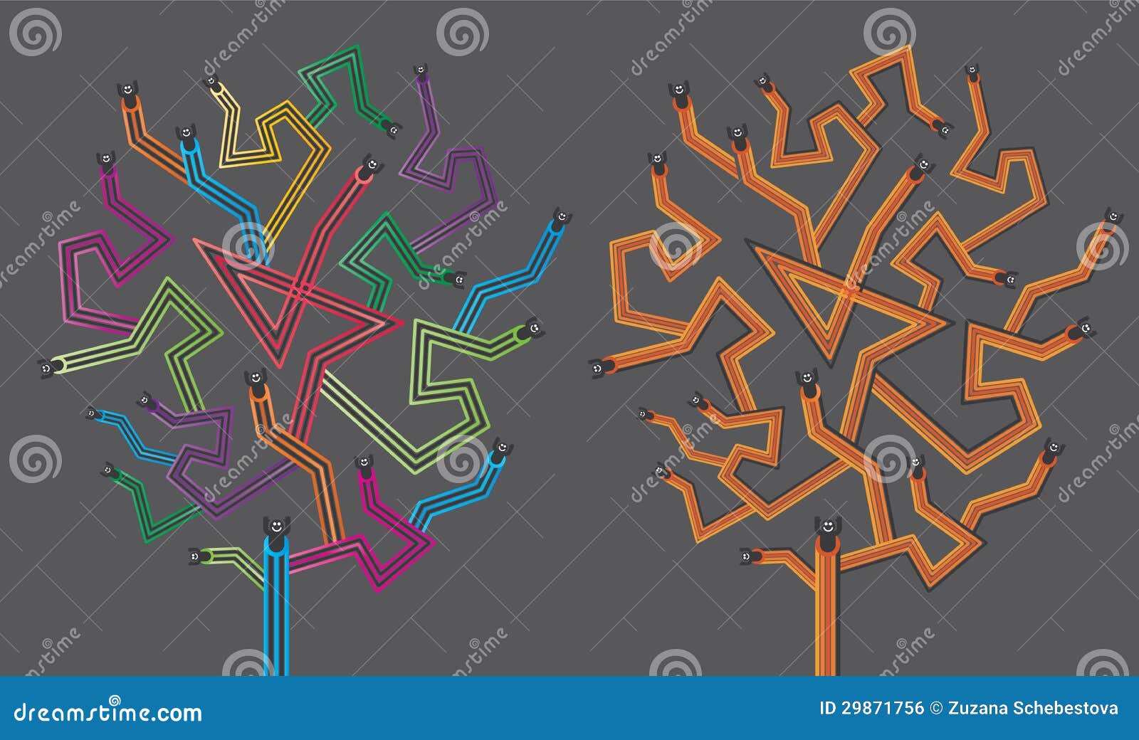 Wired design tree stock illustration. Illustration of abstract - 29871756