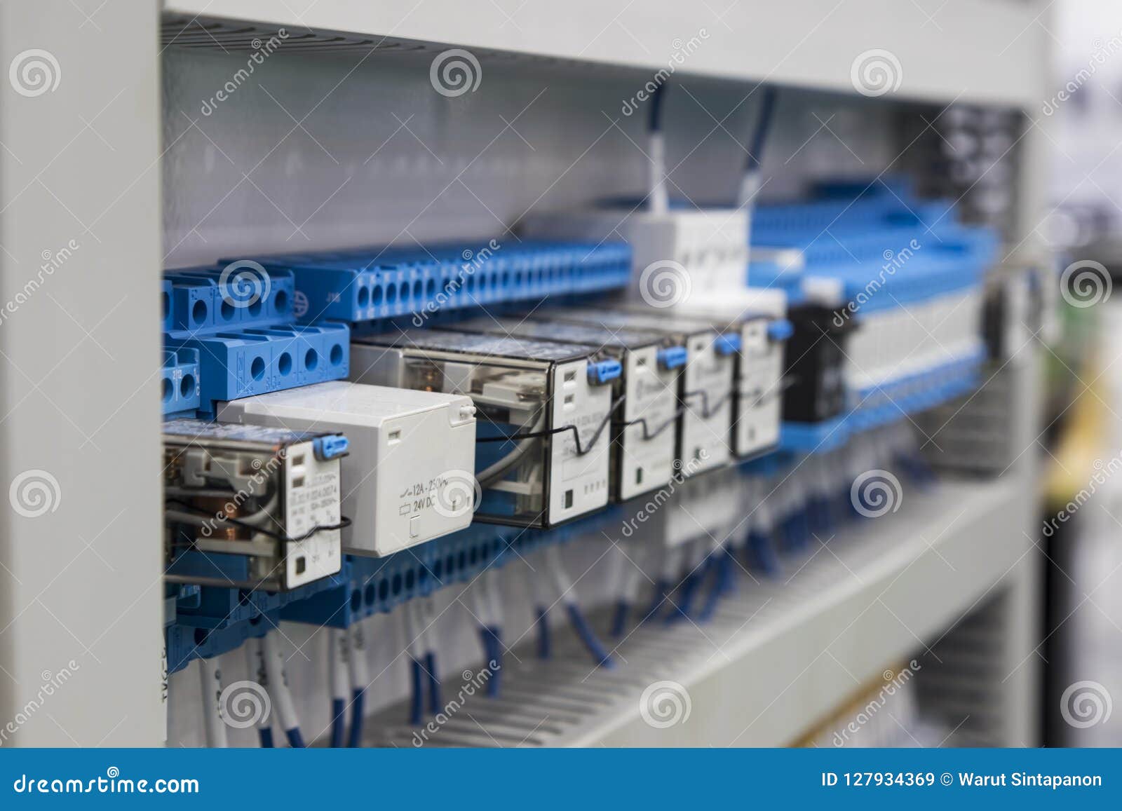 Wired Electrical Board With Terminals Royalty-Free Stock Photo ...