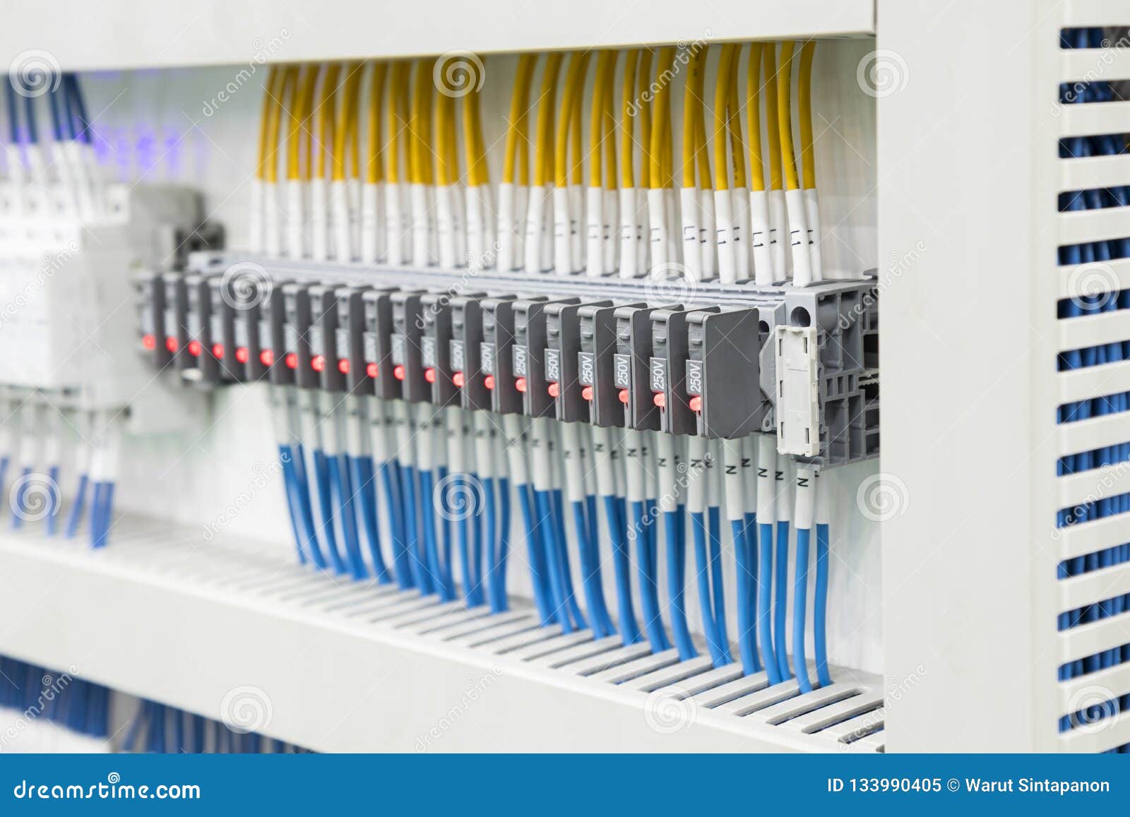 Wired Electrical Board With Terminals Royalty-Free Stock Photo ...