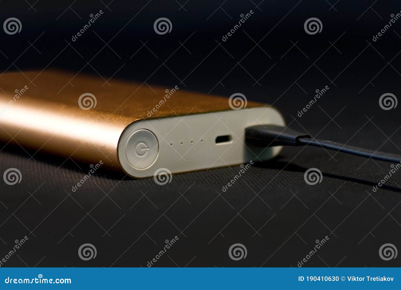 Wired External Portable Battery for Charge Cell Phone Stock Photo ...