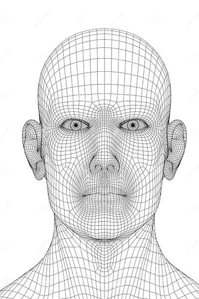 Wired Human Face stock illustration. Illustration of human - 9809004