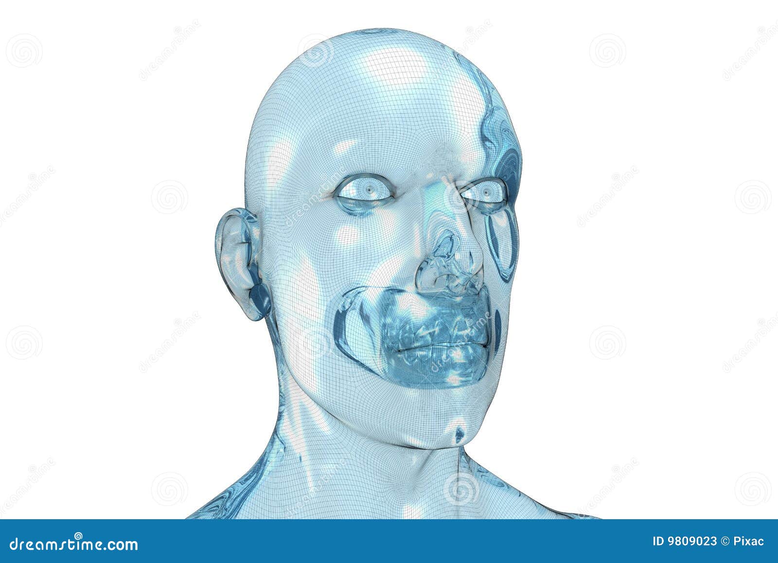 Wired Human Face stock illustration. Illustration of model - 9809023